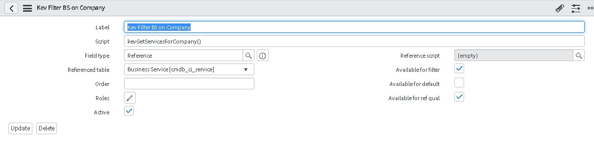 Solved: Dynamic Reference Qualifier - ServiceNow Community